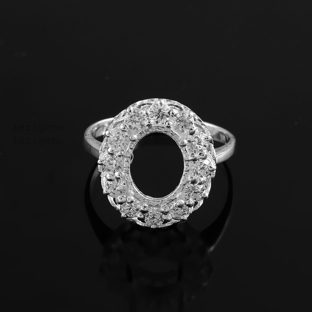 Semi Mount Ring-8x10mm Oval Mount Ring-without Stone Ring-blank Ring ...