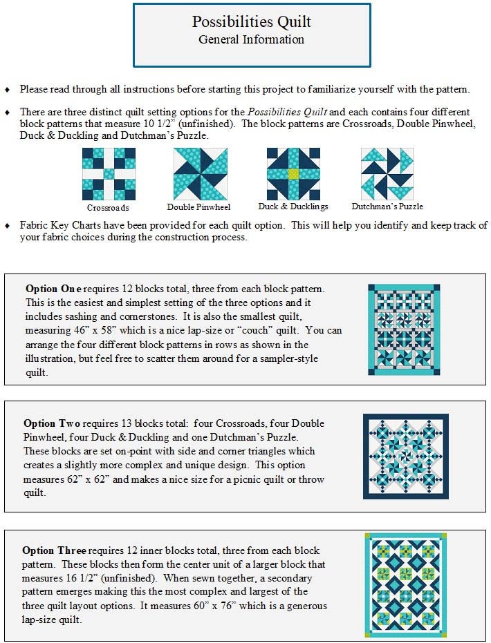 Possibilities PDF Quilt Pattern - Etsy