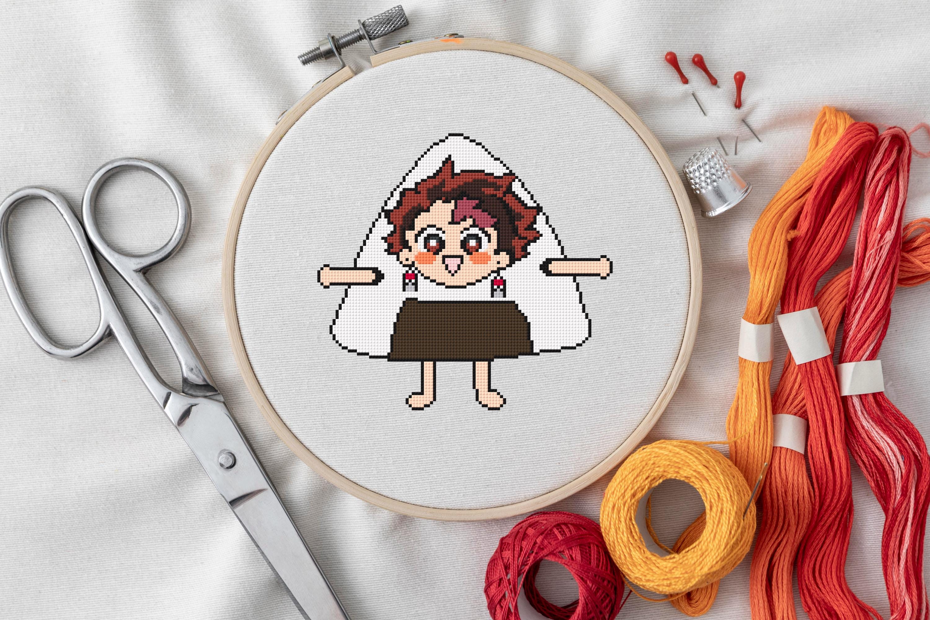 Tanjiro Onigiri | Kimetsu No Yaiba | Cross Stitch Pattern PDF | Patrón ...