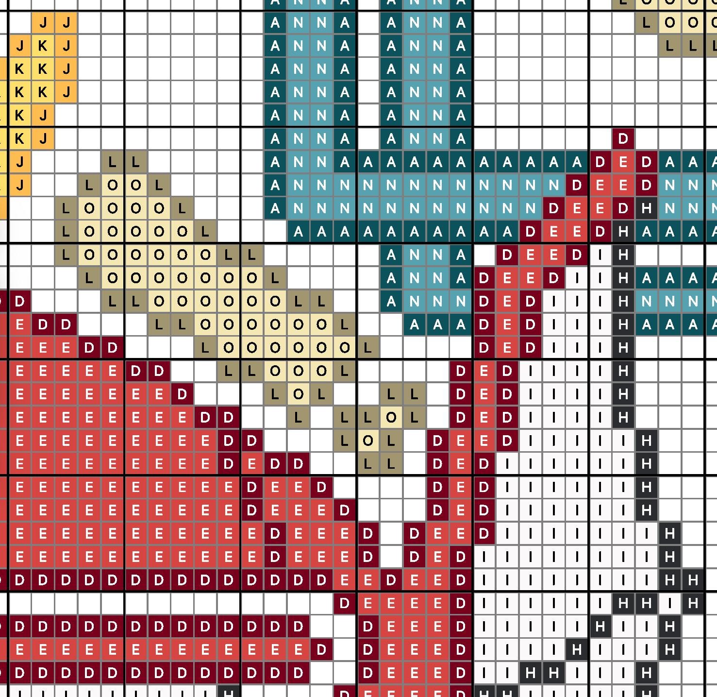 Magikarp & Gyarados Cubist Cross Stitch Pattern (PDF Download) - Etsy