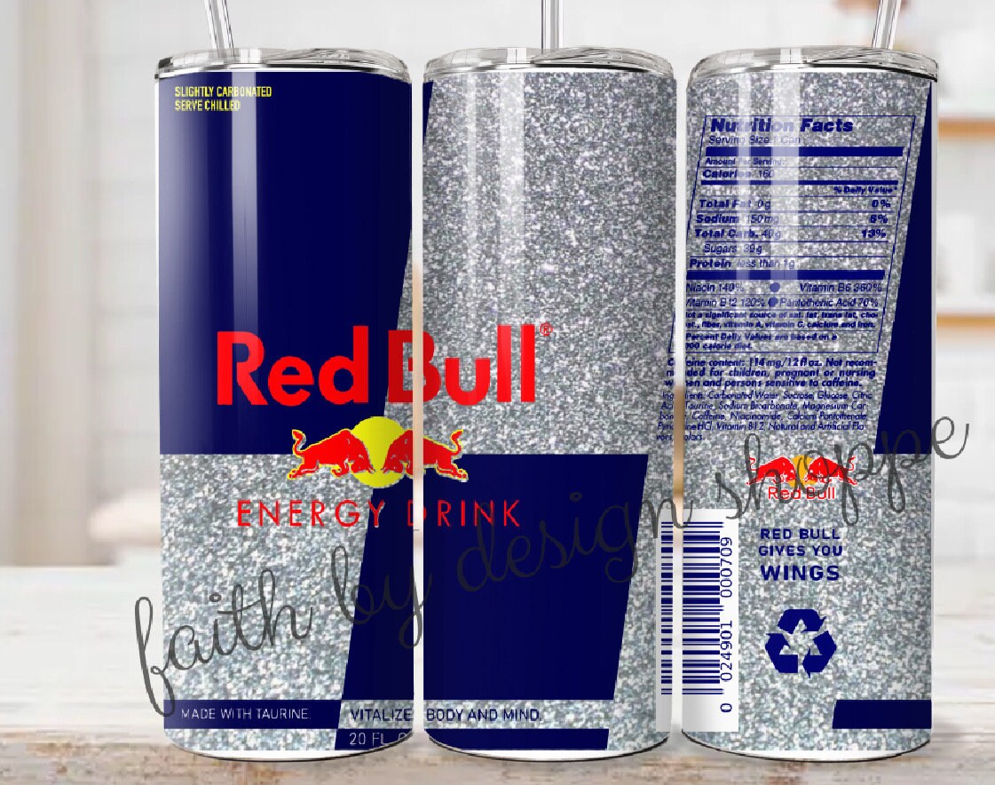 Original Red Bull Glitter Tumbler, Glittery, Red Bull, Sparkle Tumbler ...