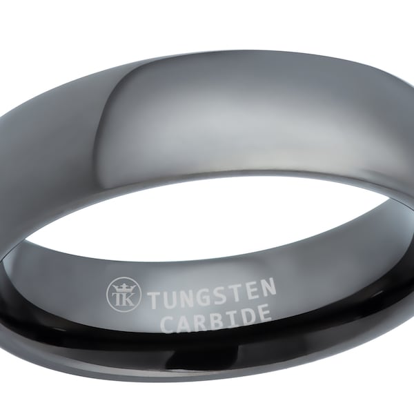 Dark Gray Wedding Ring for Men - Etsy