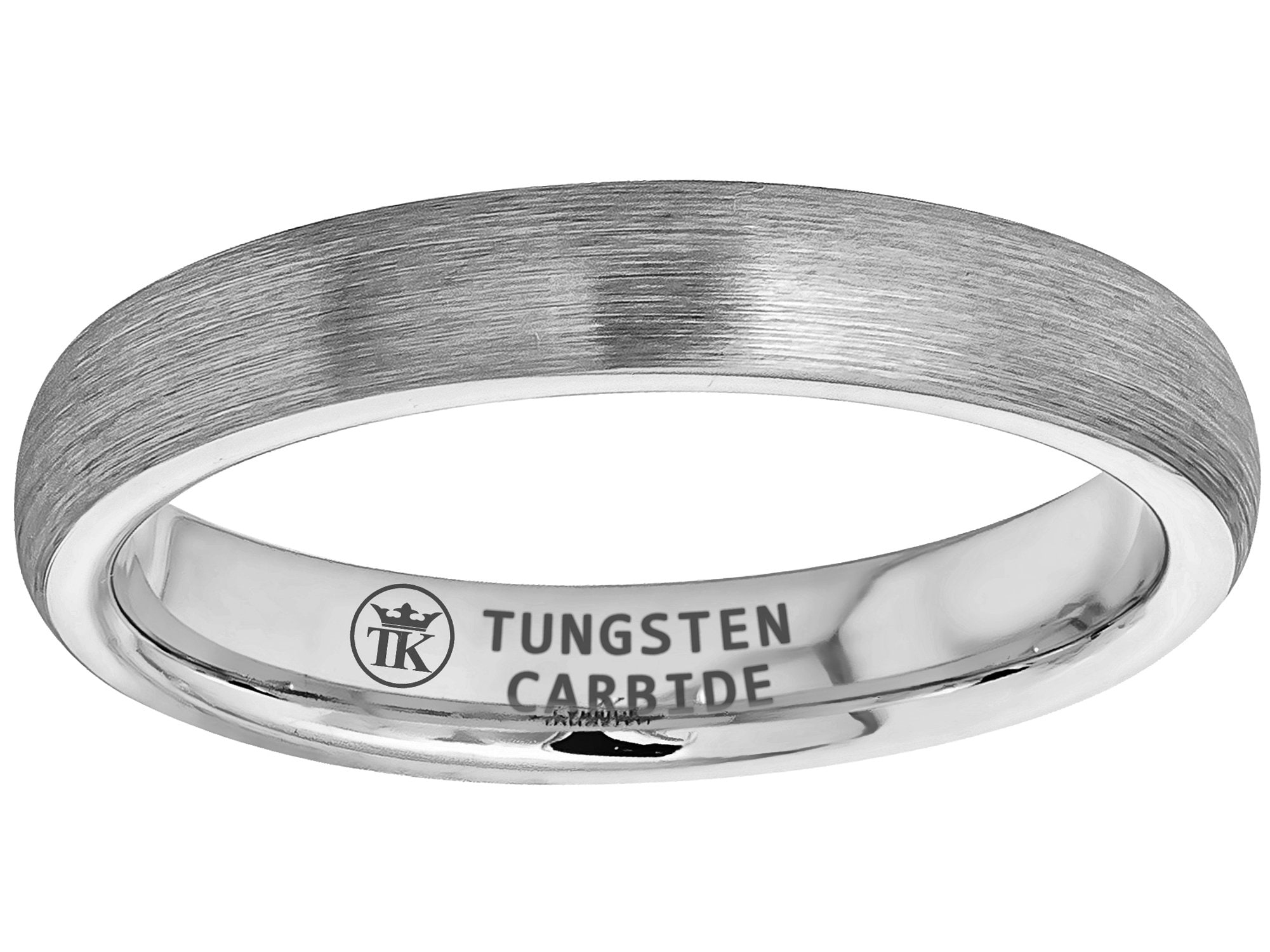 Brushed Classic Dome Tungsten Ring Unisex Men's | Etsy