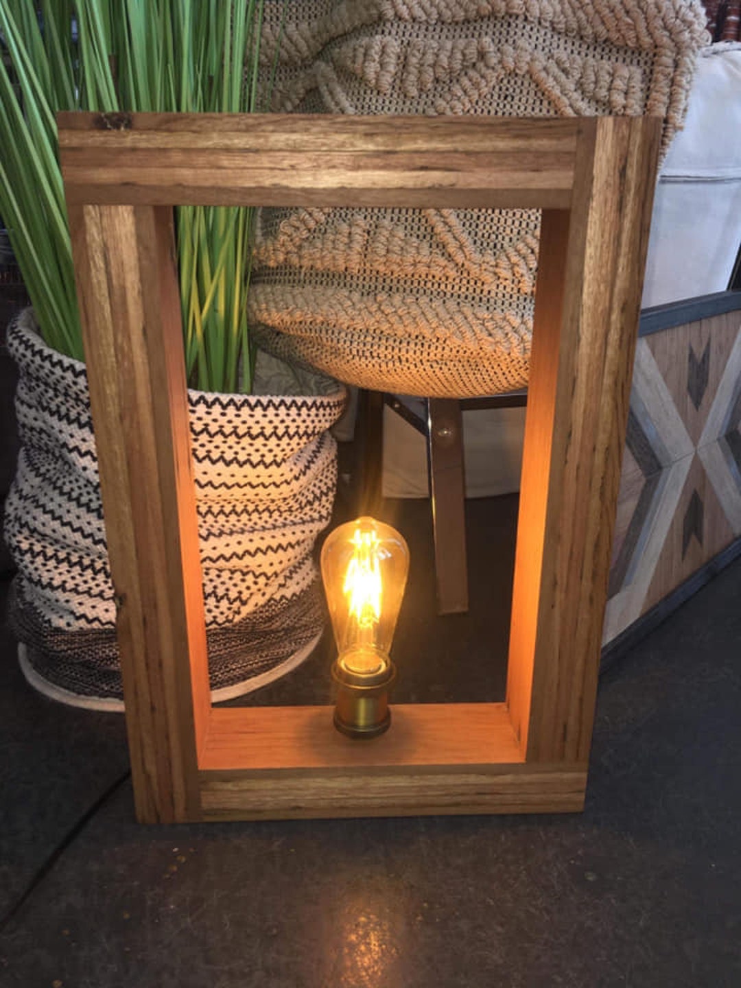 Wooden Table Lamps - Reclaimed Wood - Etsy