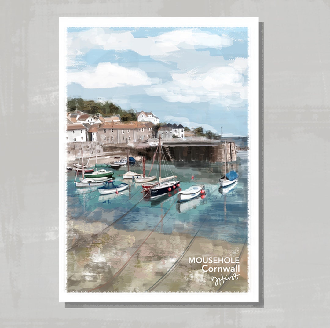 Mousehole, Cornwall. Digital Painting Print/poster. - Etsy