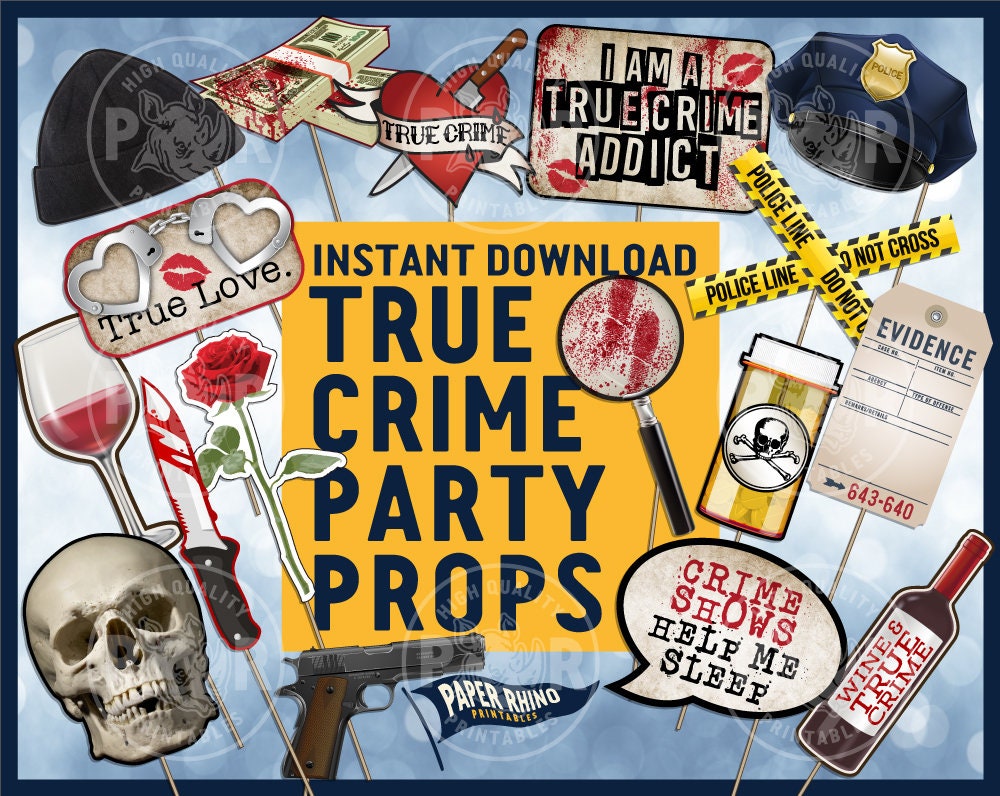 True Crime Party Photo Booth Props - Love Investigation Discovery ...