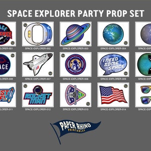 Space Explorer Photo Booth Party Props Astronaut Saturn Aliens UFO ...