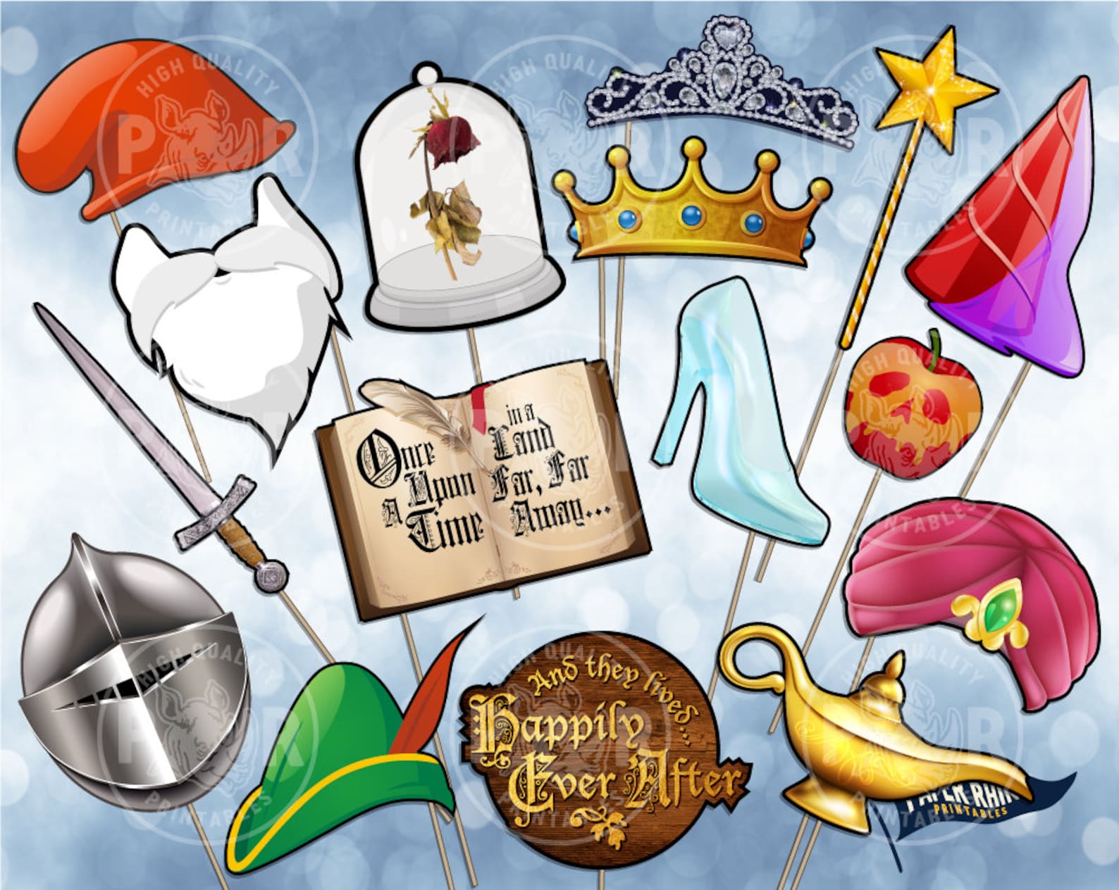Fairy Tales Photo Booth Party Props - Decoration Once Upon a Time ...