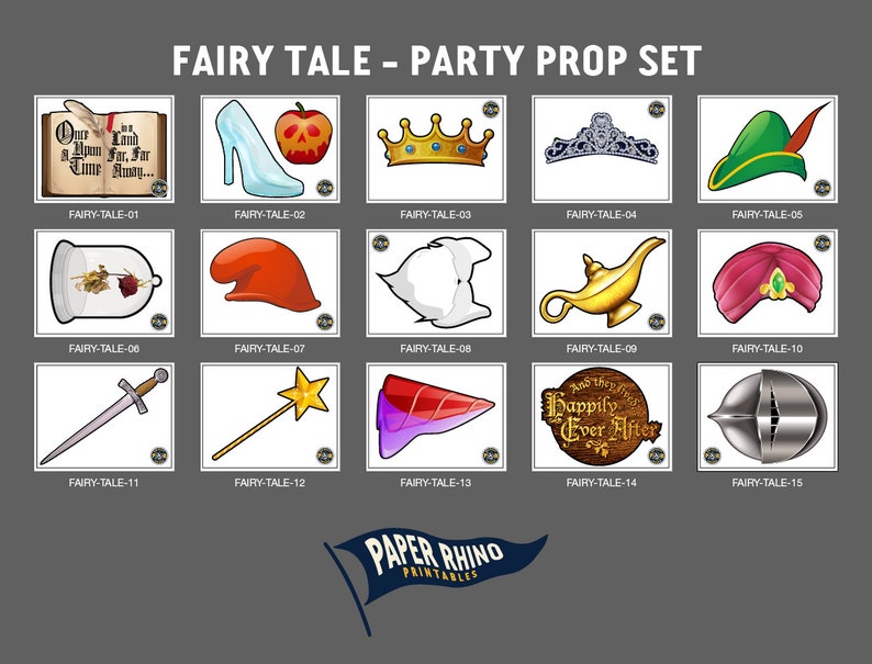 Fairy Tales Photo Booth Party Props - Decoration Once Upon a Time ...