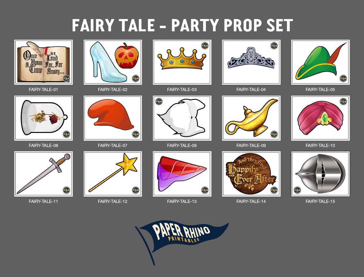 Fairy Tales Photo Booth Party Props - Decoration Once Upon a Time ...