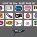 I Love the 00s Photo Booth Party Props Decoration 2000s Decor 21st ...