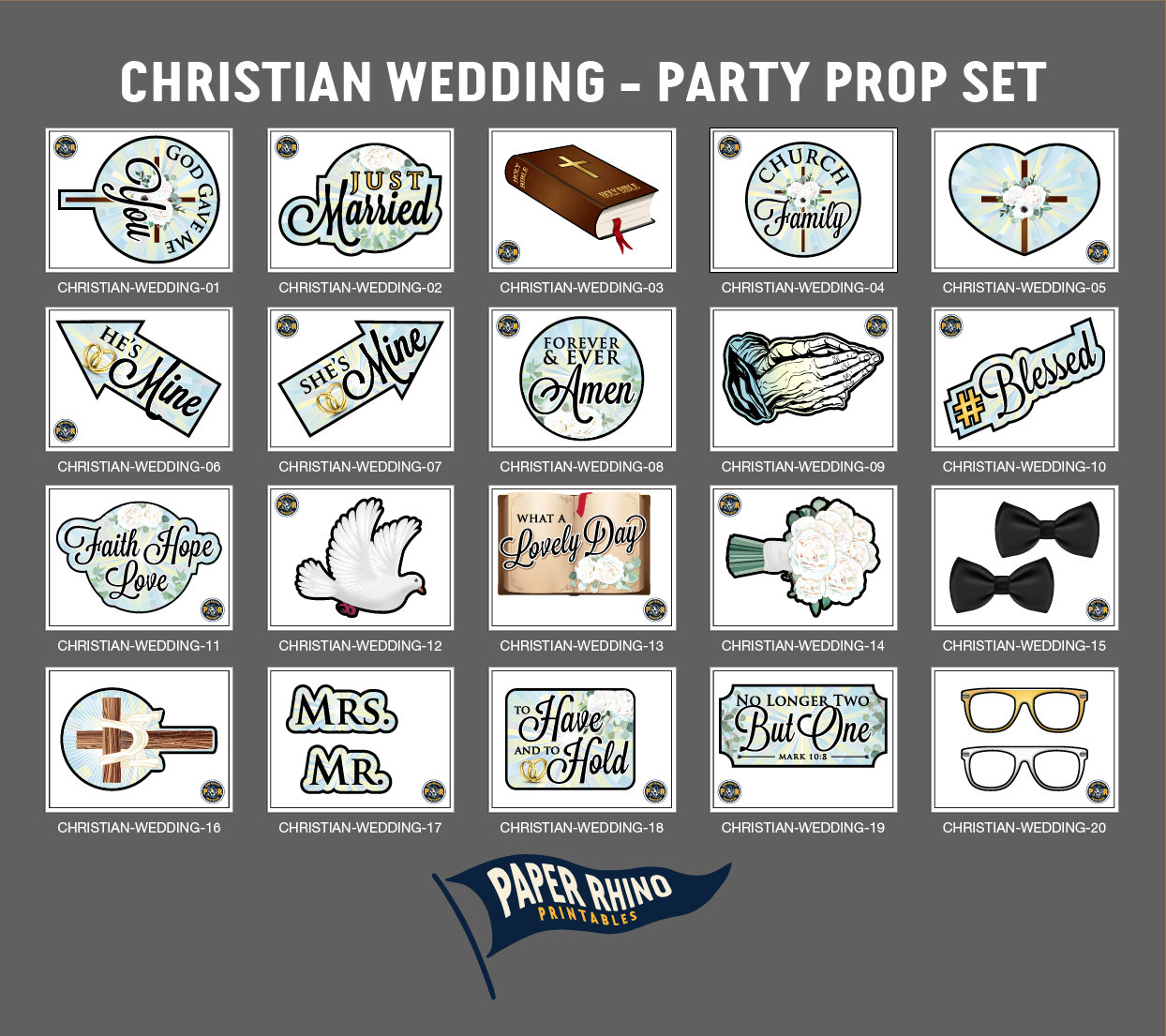 Christian Wedding Photo Booth Party Props Decoration God Jesus Christ ...