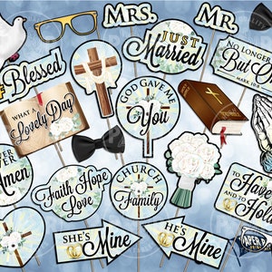 Christian Wedding Photo Booth Party Props Decoration God Jesus Christ ...