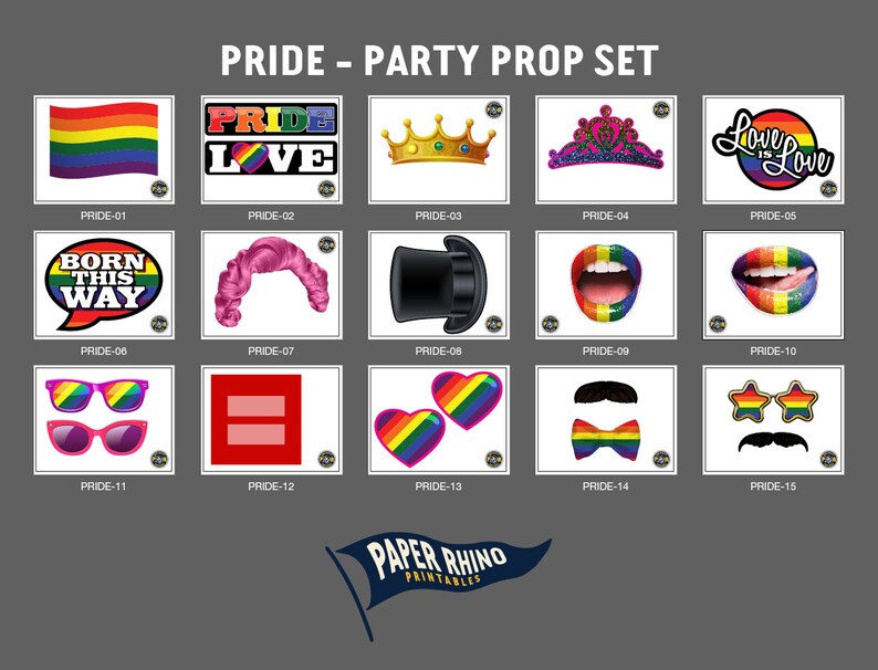 LGBTQ Pride Photo Booth Party Props Decoration Gay Lesbian Bi Trans ...