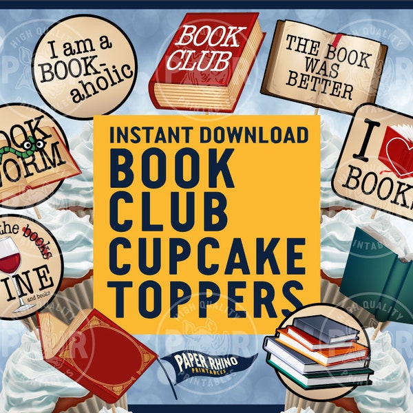 Book Cupcake Topper - Etsy