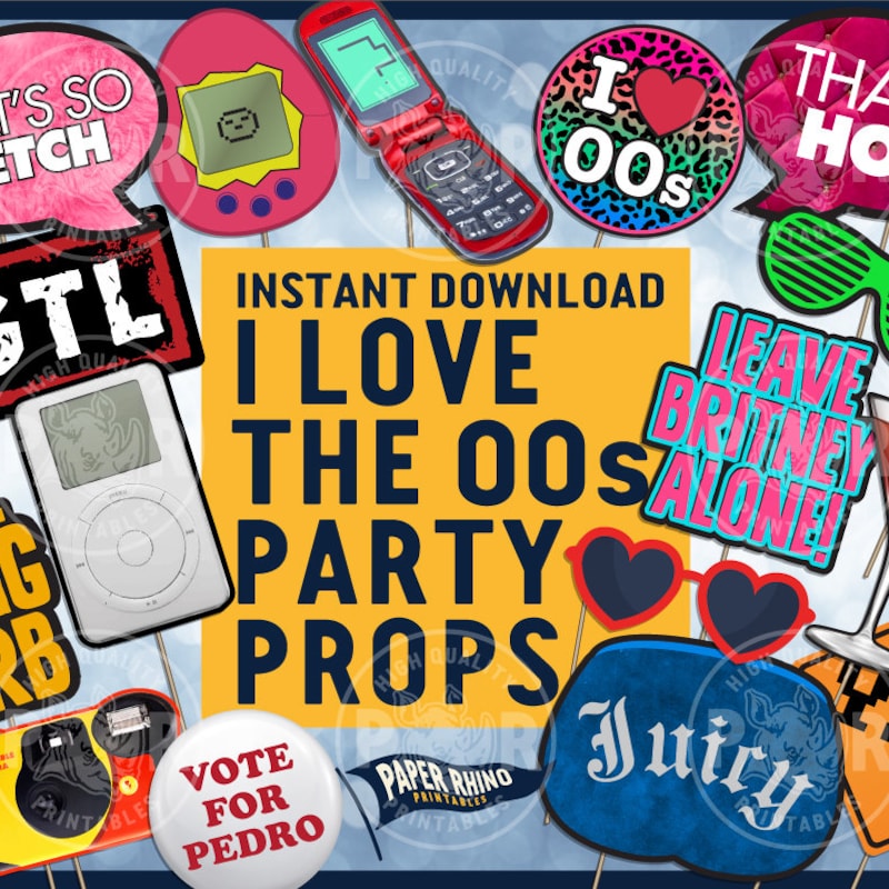 Photo Booth Props 2000s - Etsy