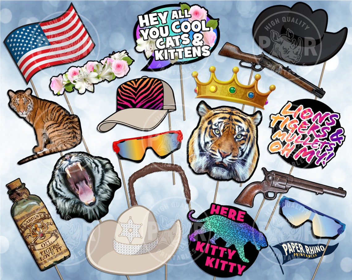Exotic Tiger Zoo Photo Booth Party Props Decoration King of the Jungle ...