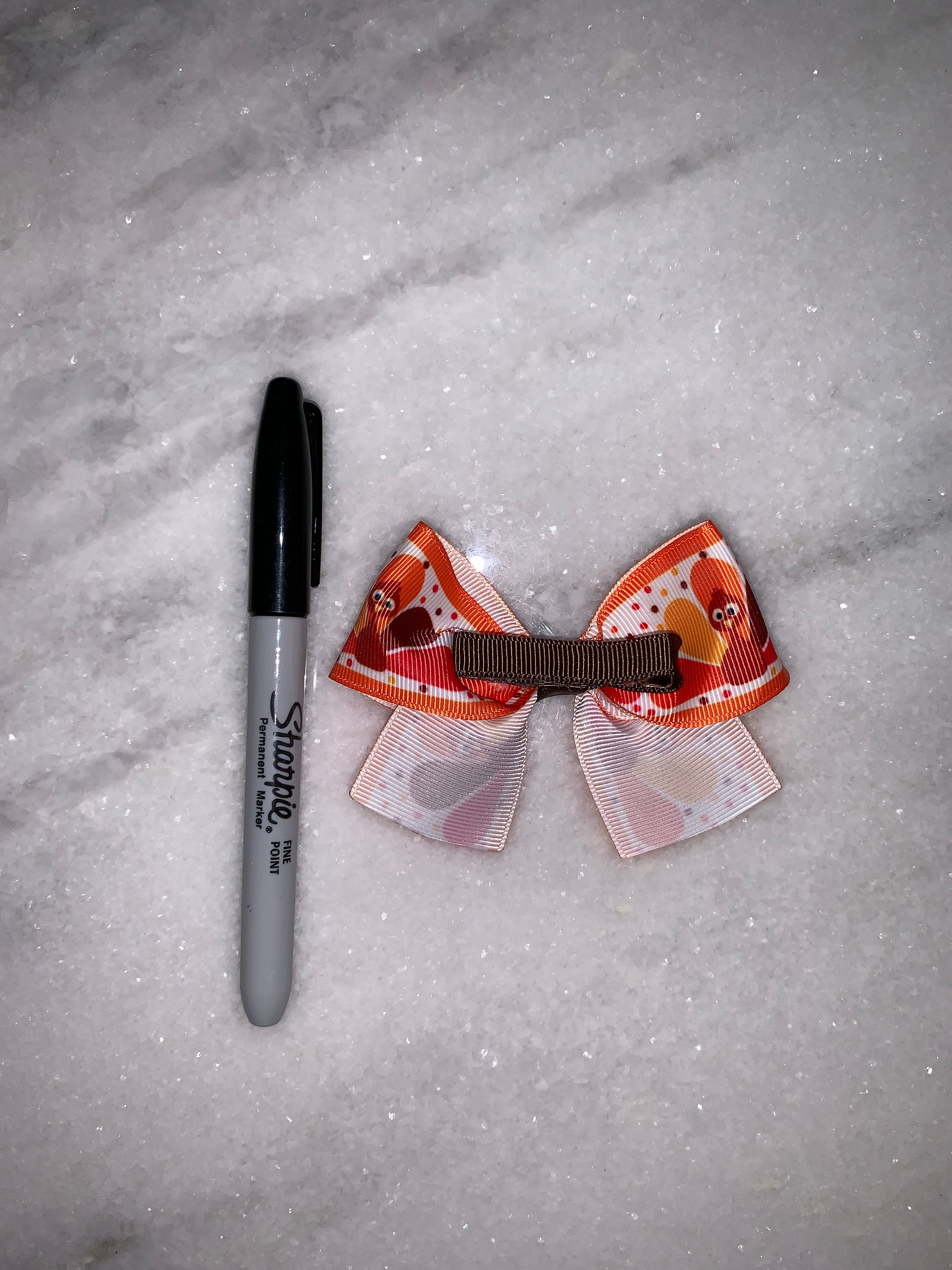 Mini Turkey Clip Bow, Thanksgiving Headband, 4 Inch Bow - Etsy