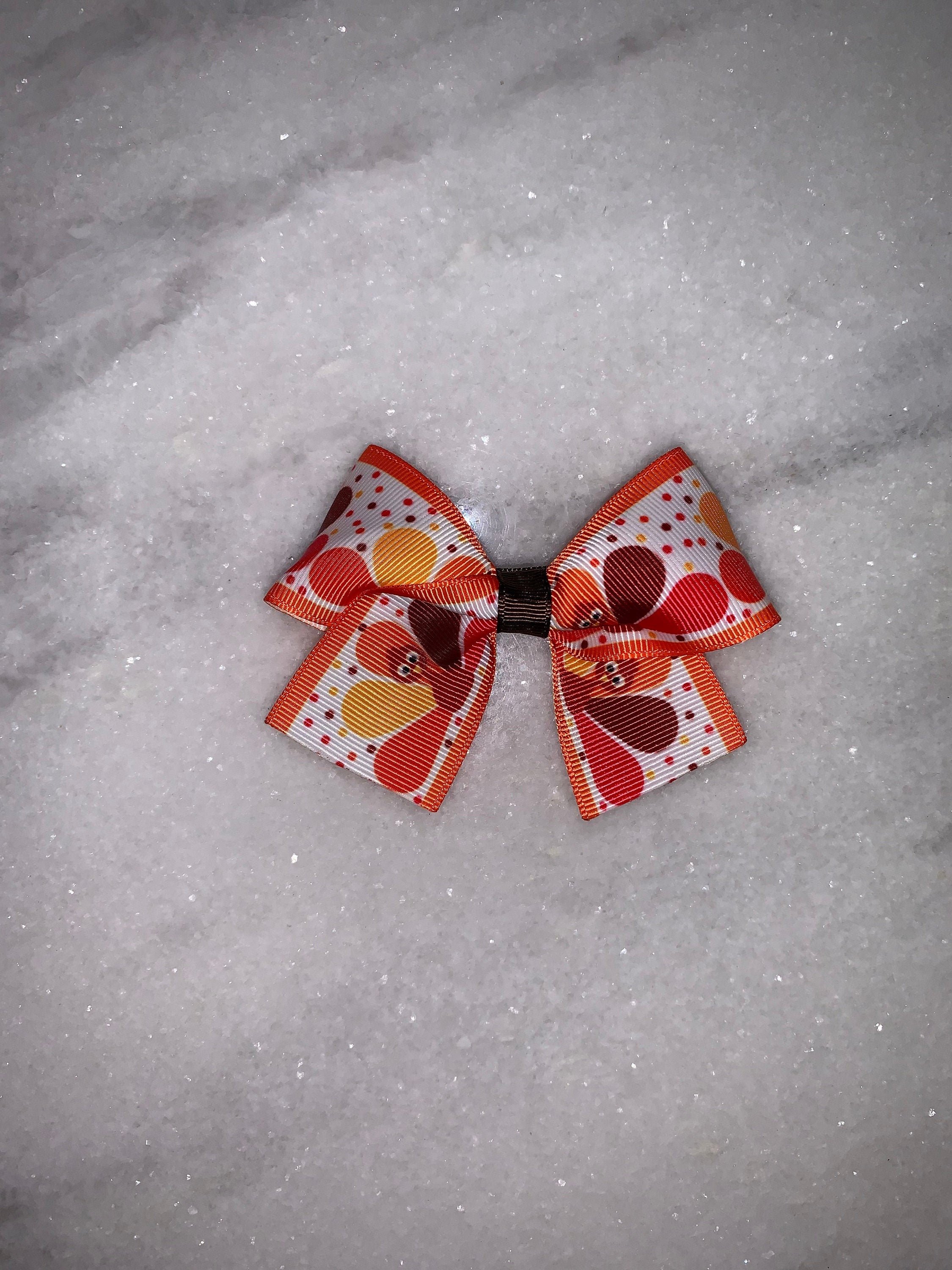 Mini Turkey Clip Bow, Thanksgiving Headband, 4 Inch Bow - Etsy