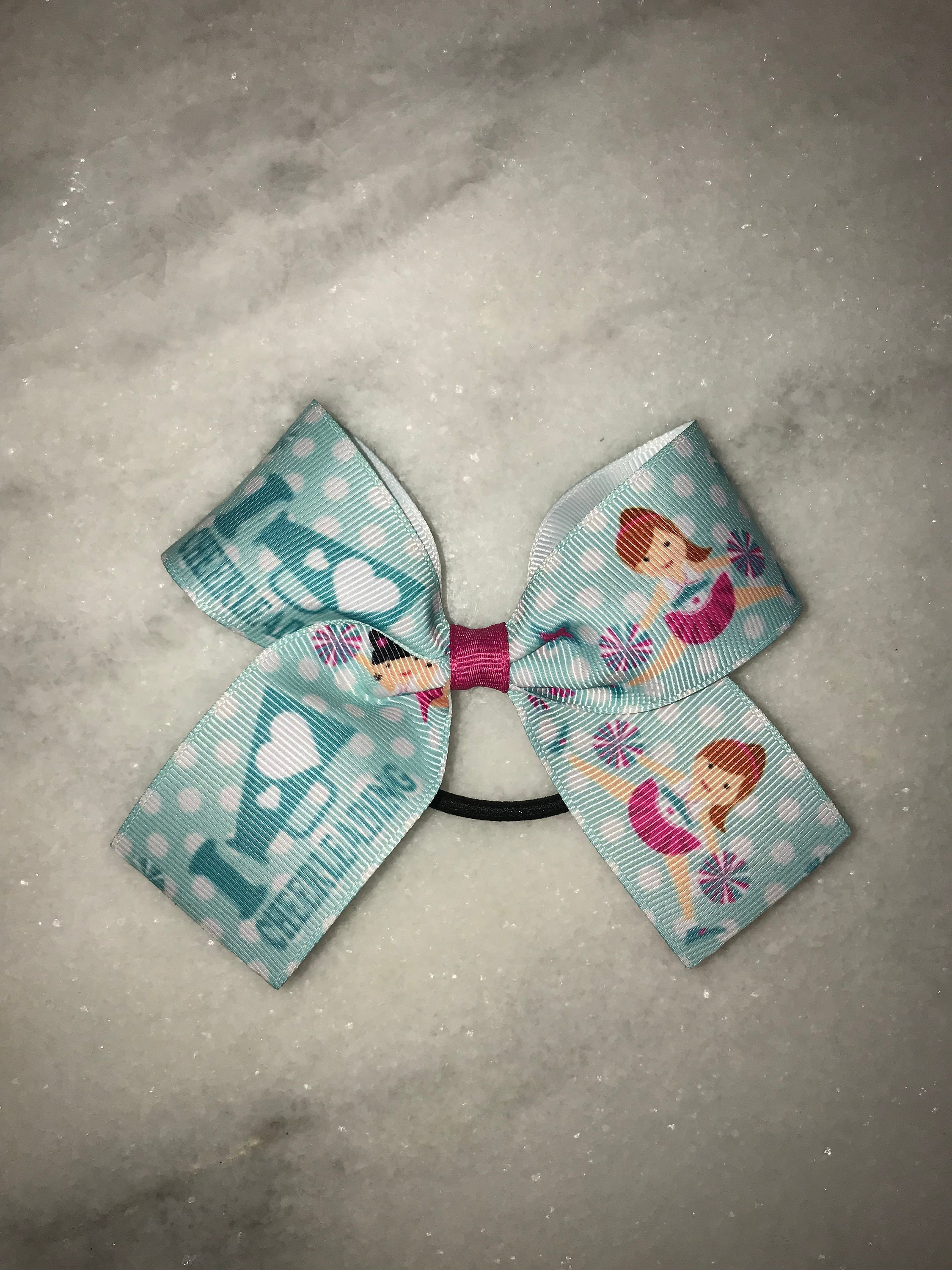 Medium Teal Love Cheerleading Hair Bow, Cheer Bow, Elastic Hair Tie ...