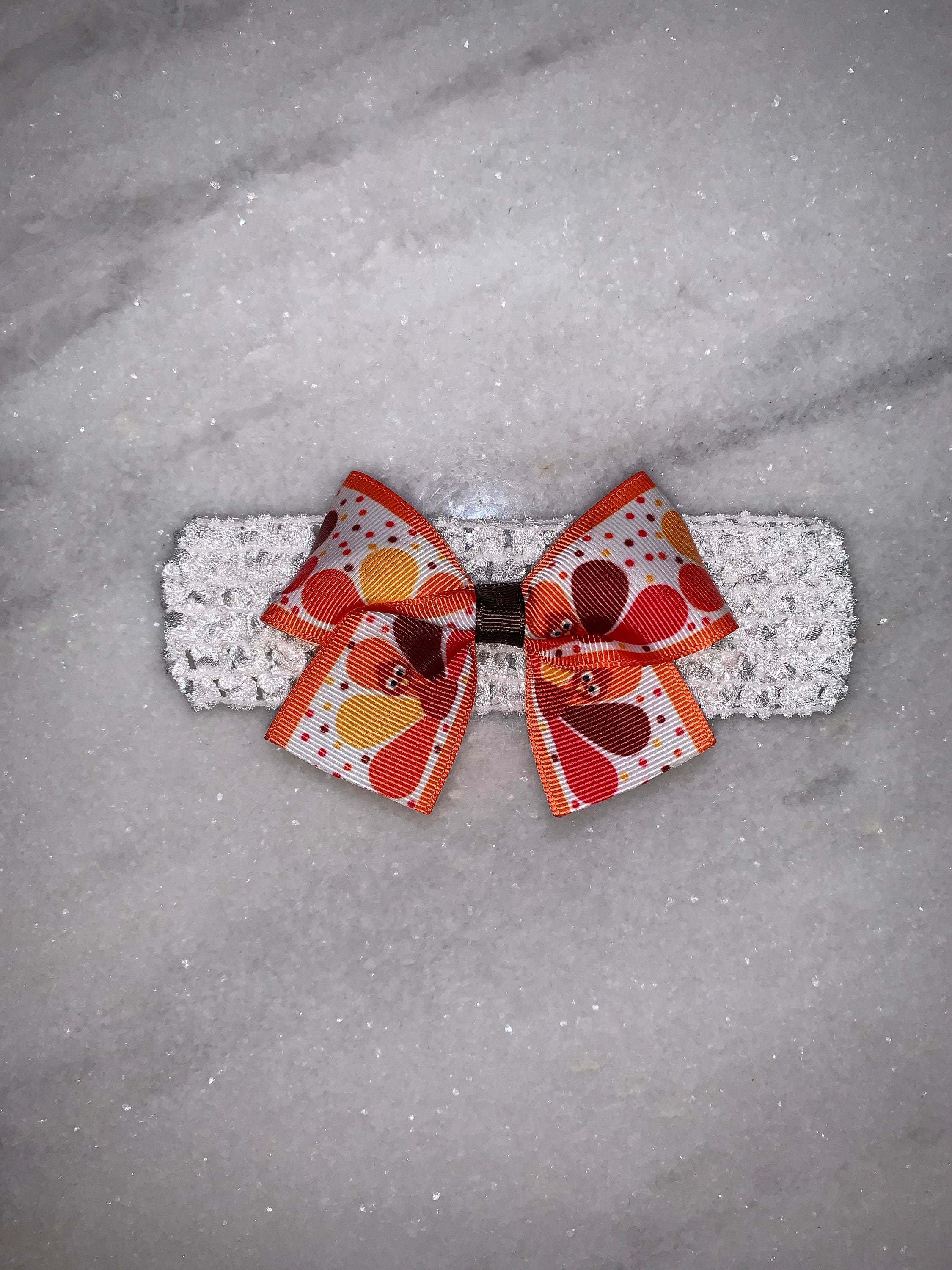 Mini Turkey Clip Bow, Thanksgiving Headband, 4 Inch Bow - Etsy