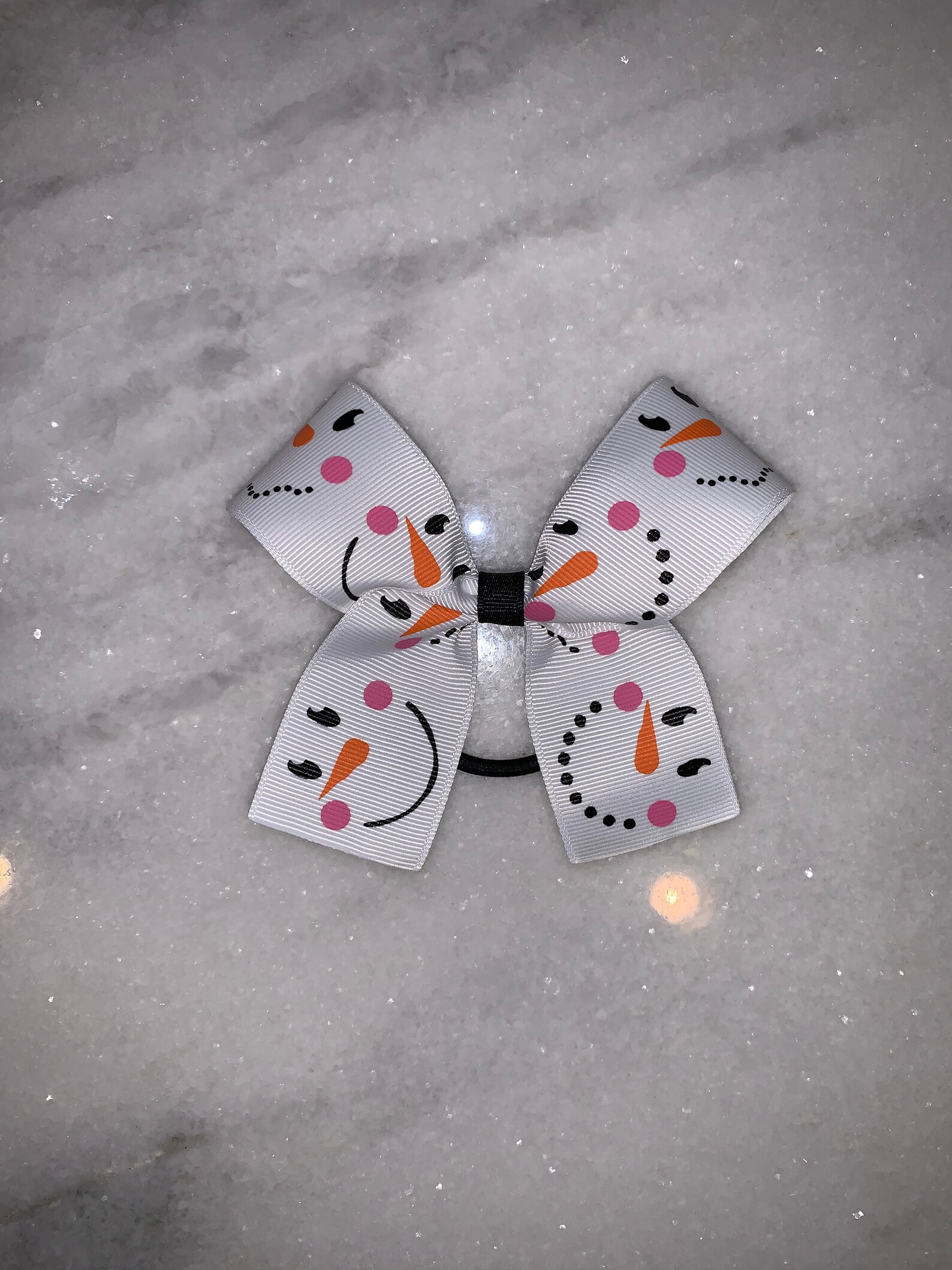 Medium Snowman Bow, Frosty the Snowman Inspired, Winter Wonderland Bow ...