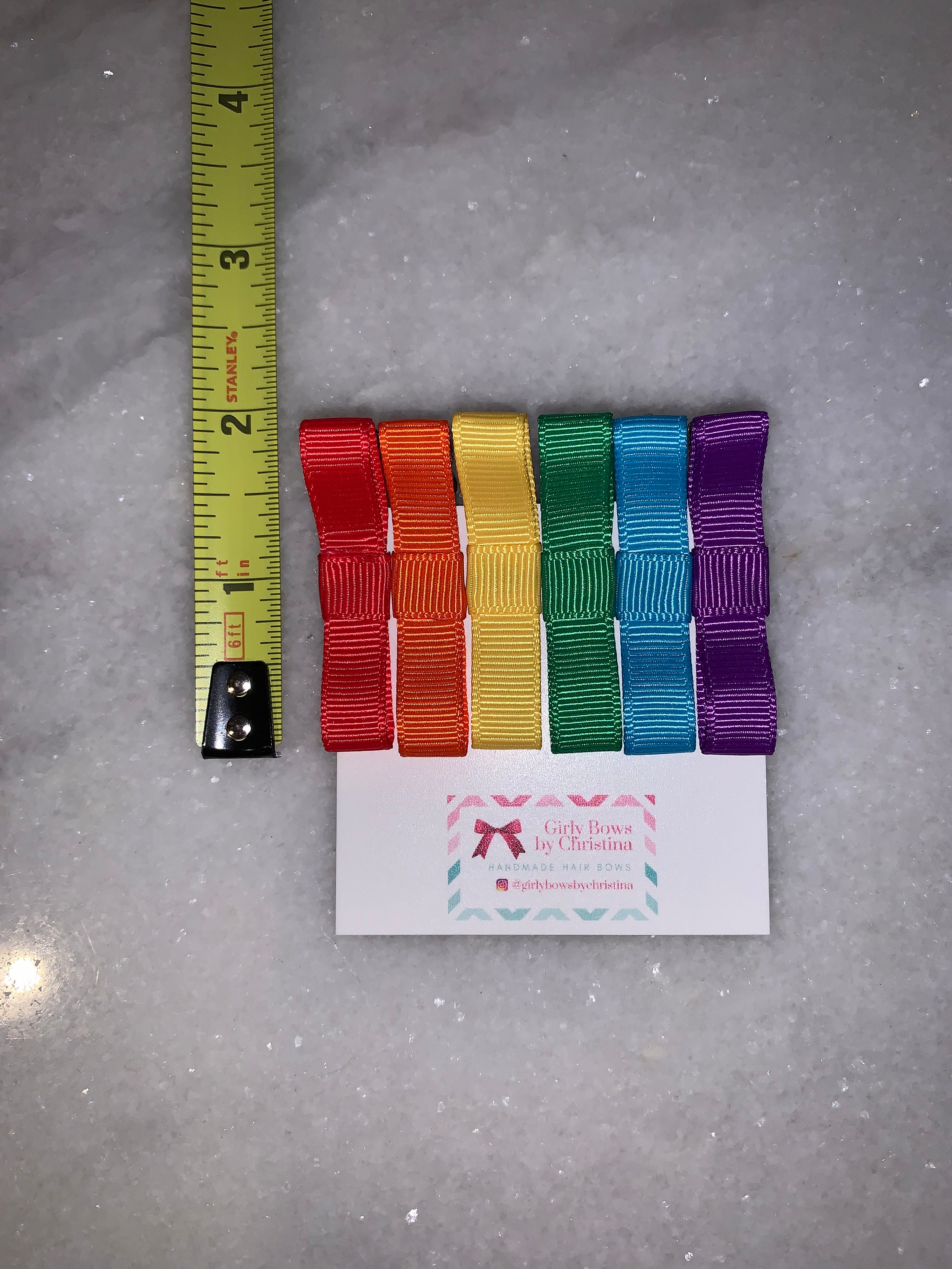 Mini Solid Color Rainbow Hair Clips – Set of 6 - Etsy