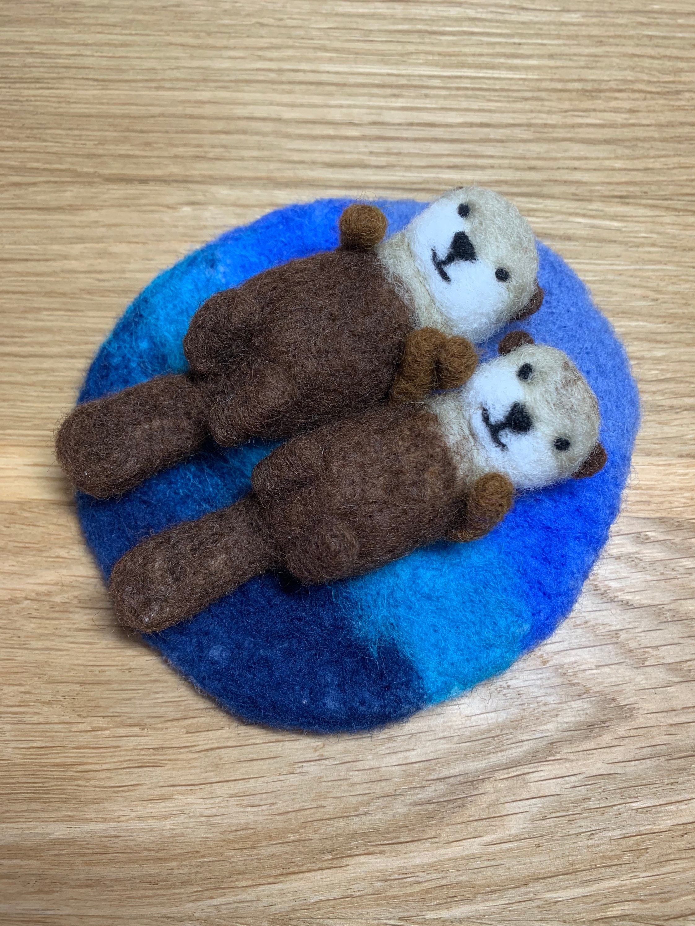 Nutrias marinas fieltro de aguja tomados de la mano | Etsy