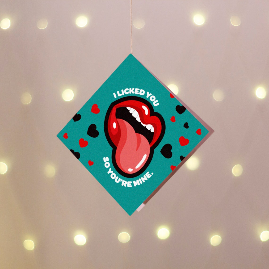 I Licked You so You're Mine - Greeting Card - Etsy