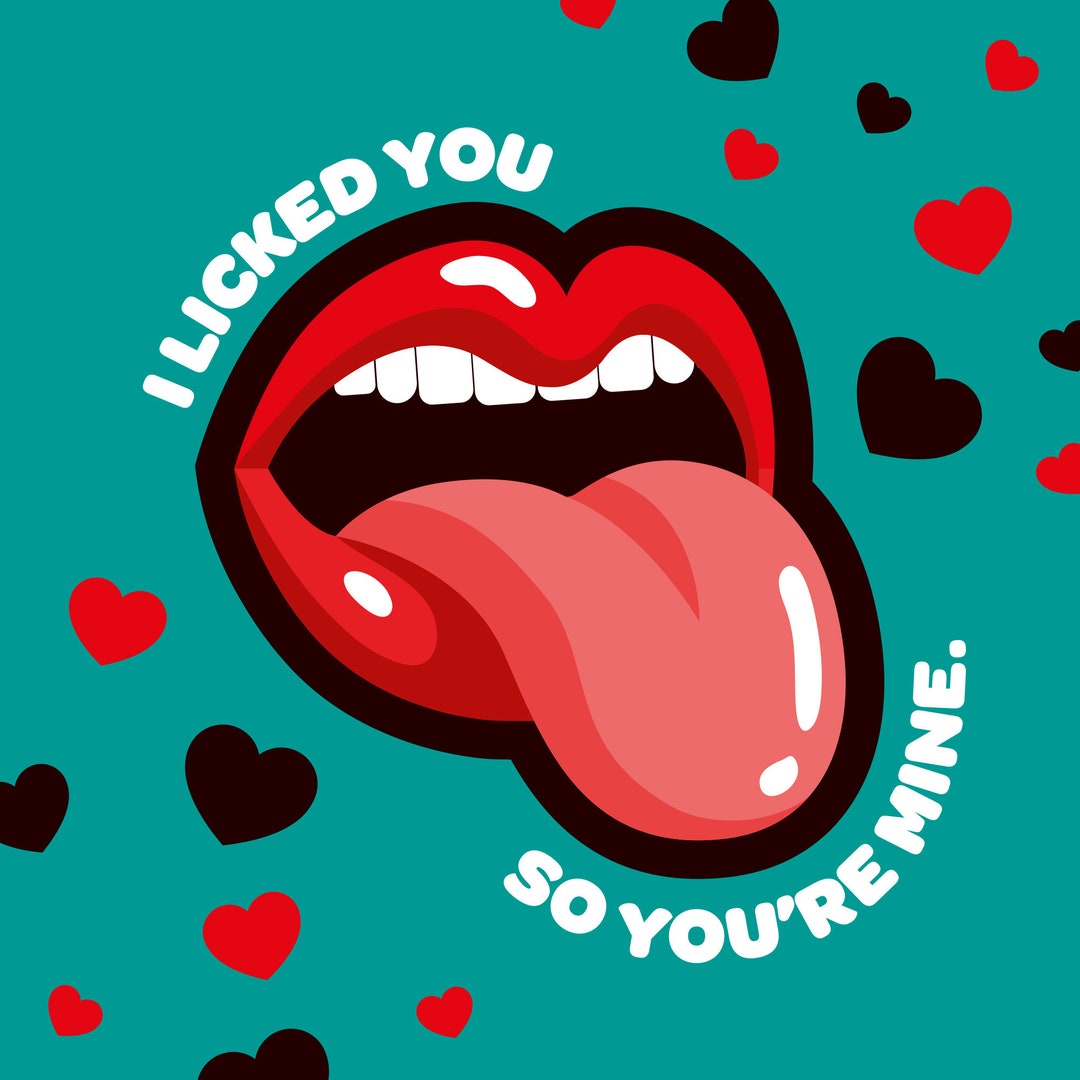 Buy I Licked You so You're Mine - Greeting Card Online in India - Etsy
