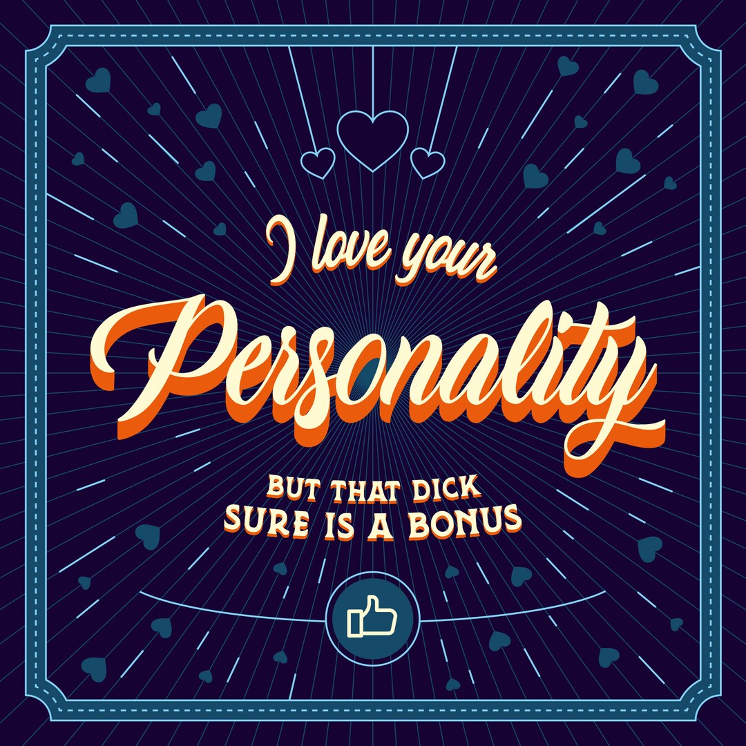 I Love Your Personality Greeting Card - Etsy