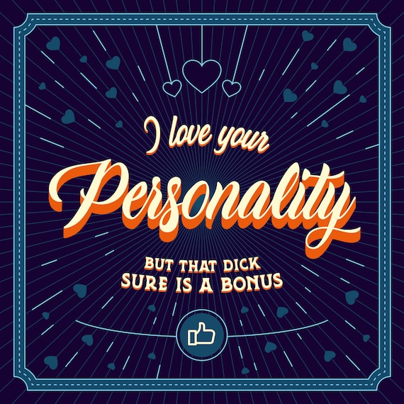 I Love Your Personality Greeting Card | Etsy