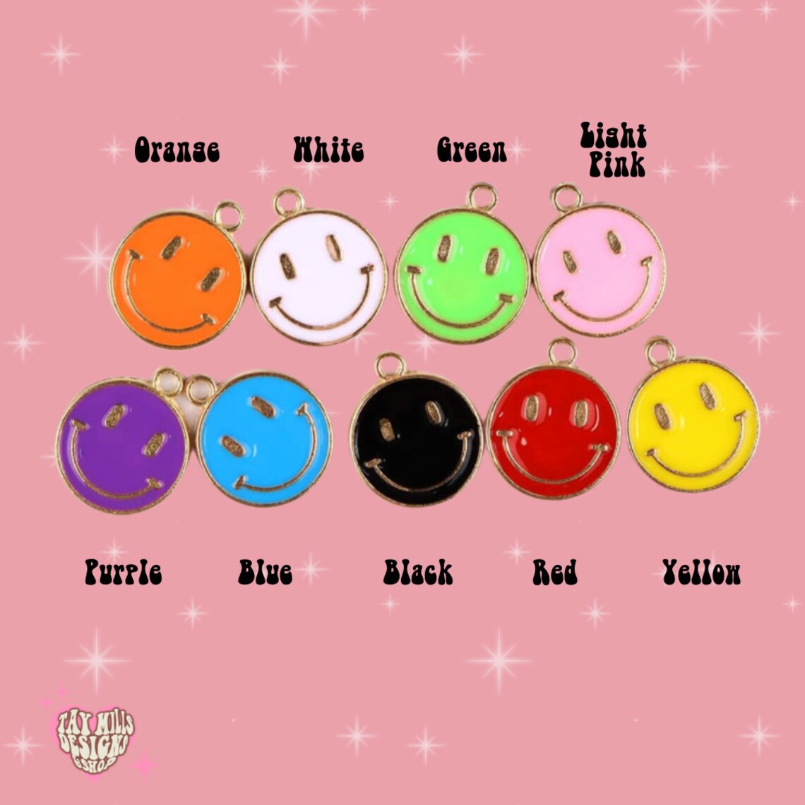 Mini Disco Ball Keychain Smiley Face Charm - Etsy