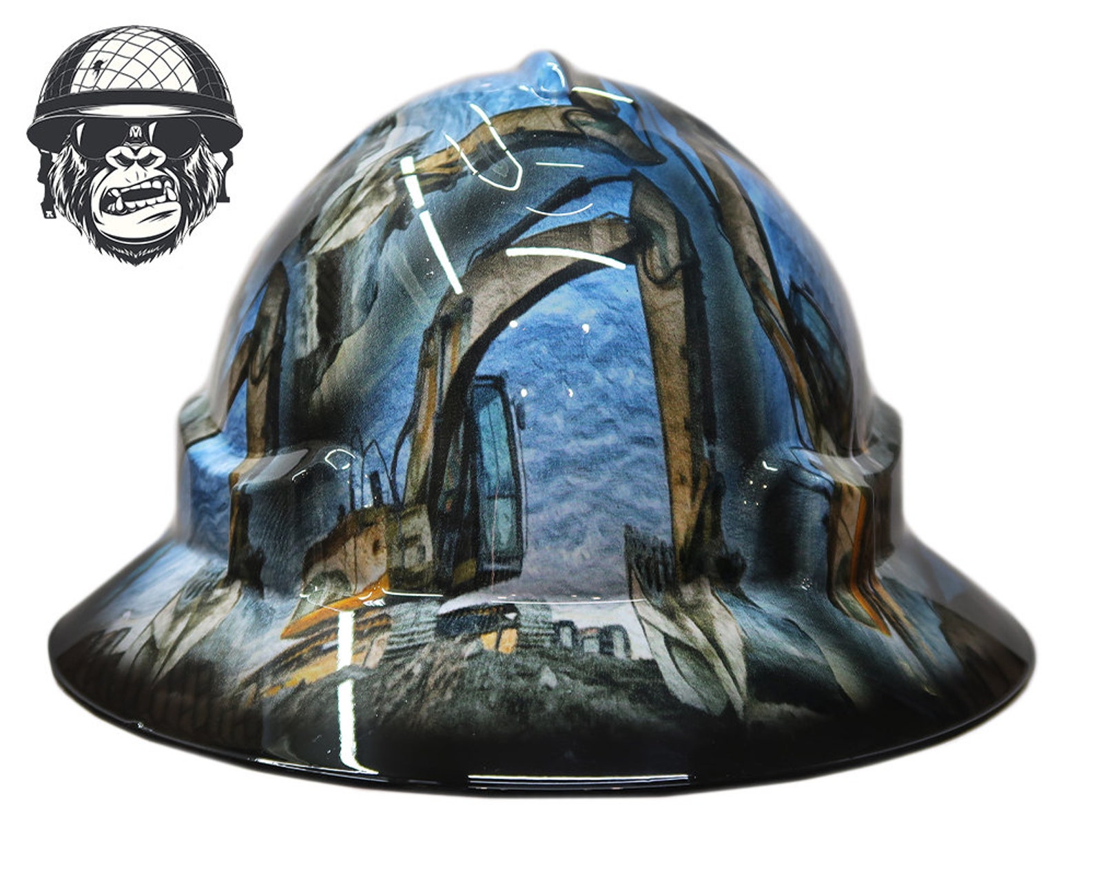 Custom Hydrographic Safety Hard Hat EXCAVATOR Pro Choice Wide - Etsy