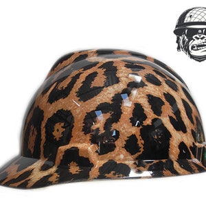 Custom Hydrographic Safety Hard Hat Industrial Mining Cheetah Animal ...