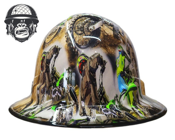 Custom Hydrographic Safety Hard Hat Bumper Motorbikes | Etsy