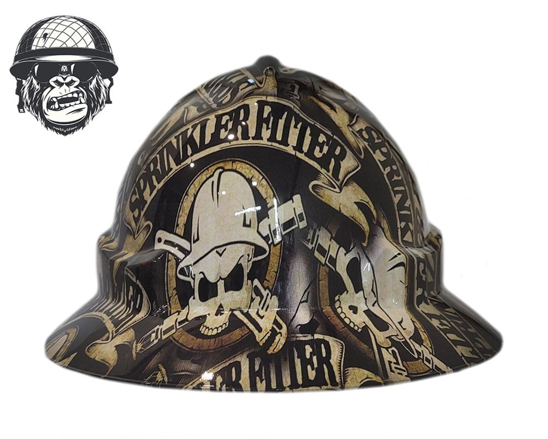 Custom Hydrographic Safety Hard Hat SPRINKLER FITTER Pro Choice Wide - Etsy