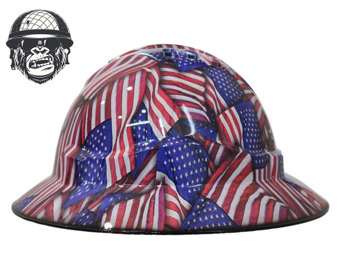 Custom Hydrographic Safety Hard Hat AMERICAN PRIDE Pro - Etsy