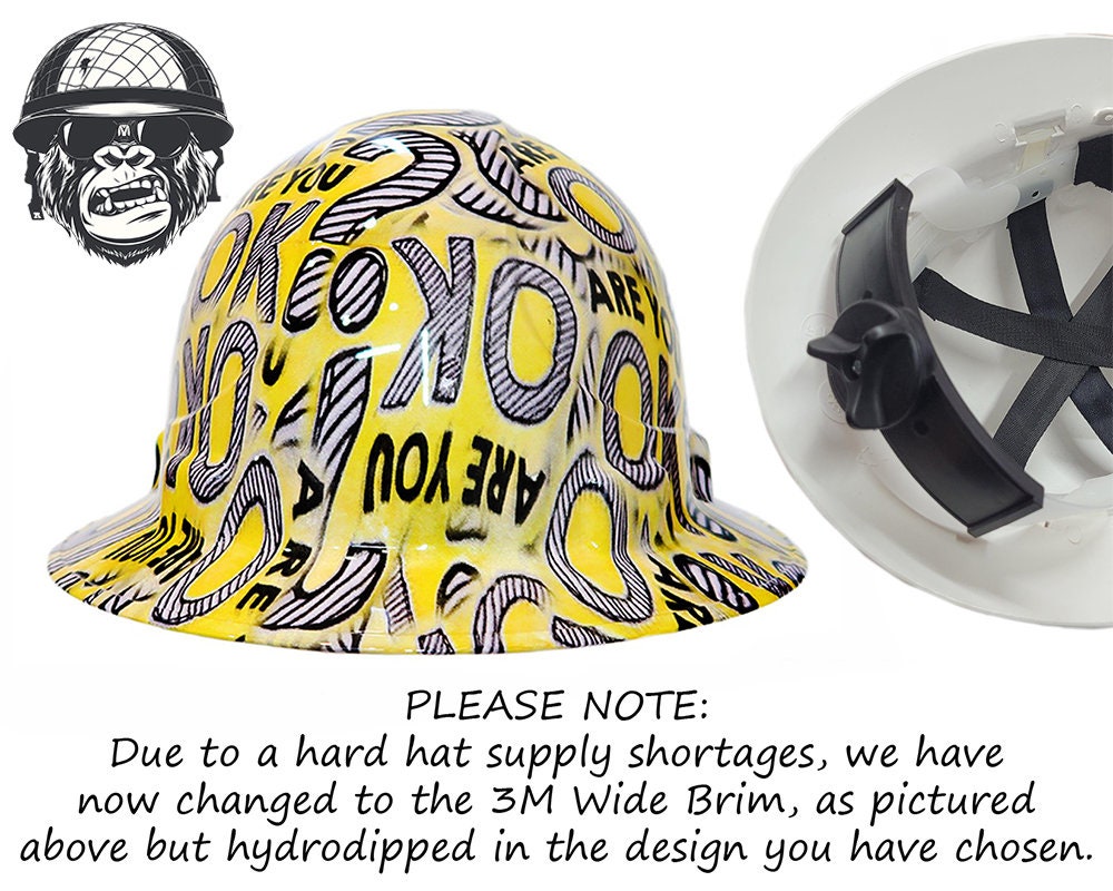 Safety Supplies Home & Living Custom Hydrographic Wide Brim Safety Hard ...