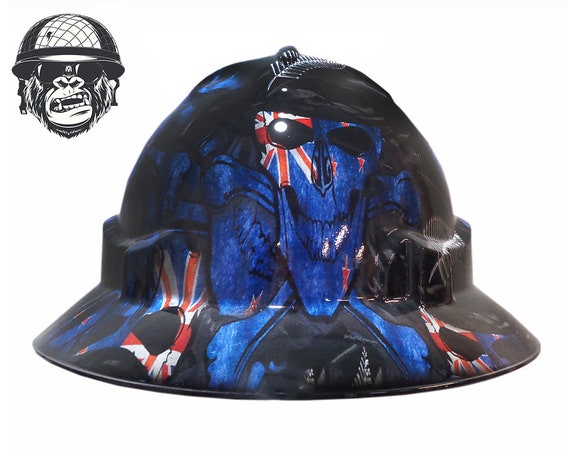 Custom Hydrographic Safety Hard Hat Skulls Nz Flag KIWI to - Etsy