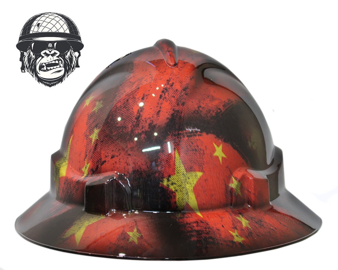 Custom Hydrographic Safety Hard Hat CHINA FLAG Pro Choice Wide - Etsy