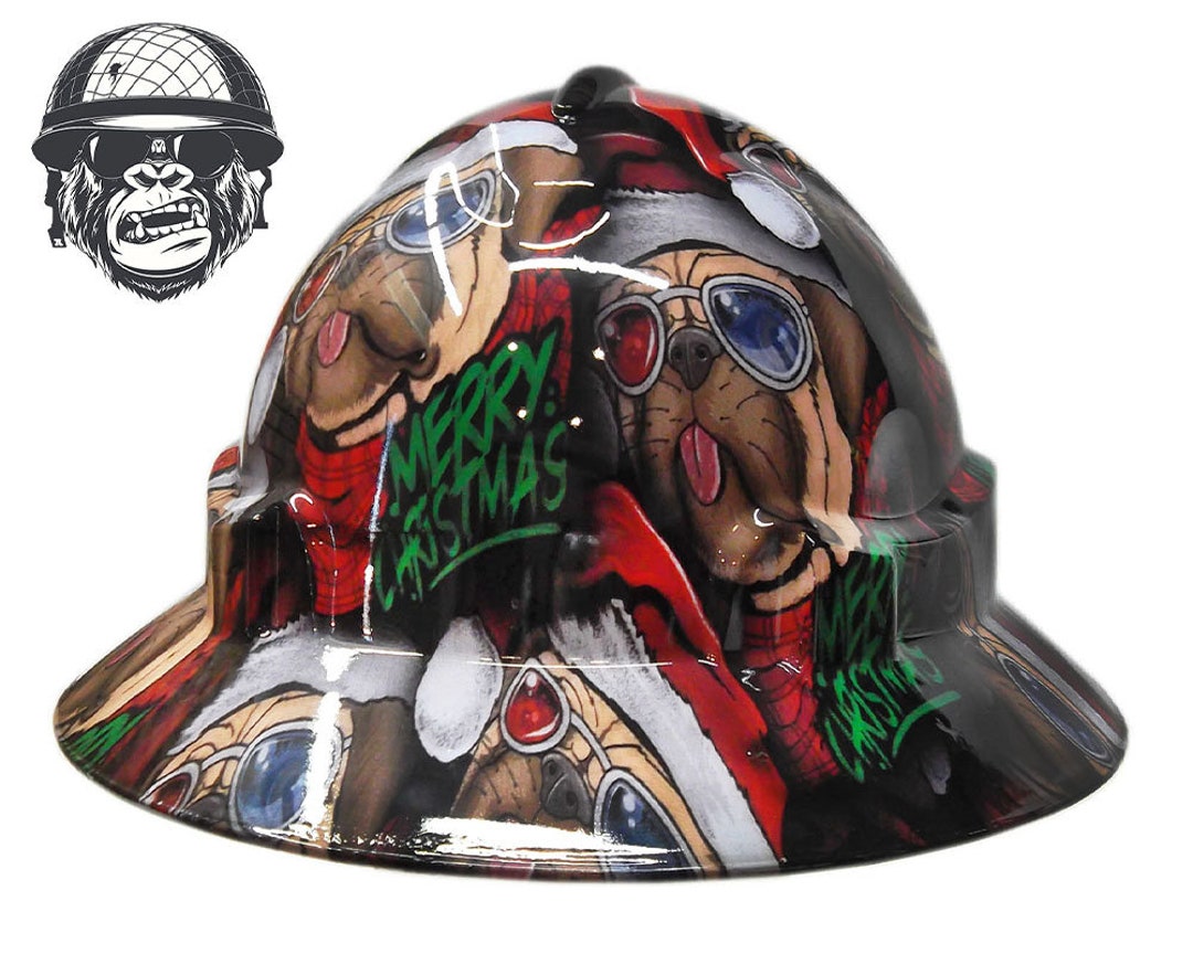 Custom Hydrographic Safety Hard Hat - SANTA PUPS Pro Choice Wide - Etsy