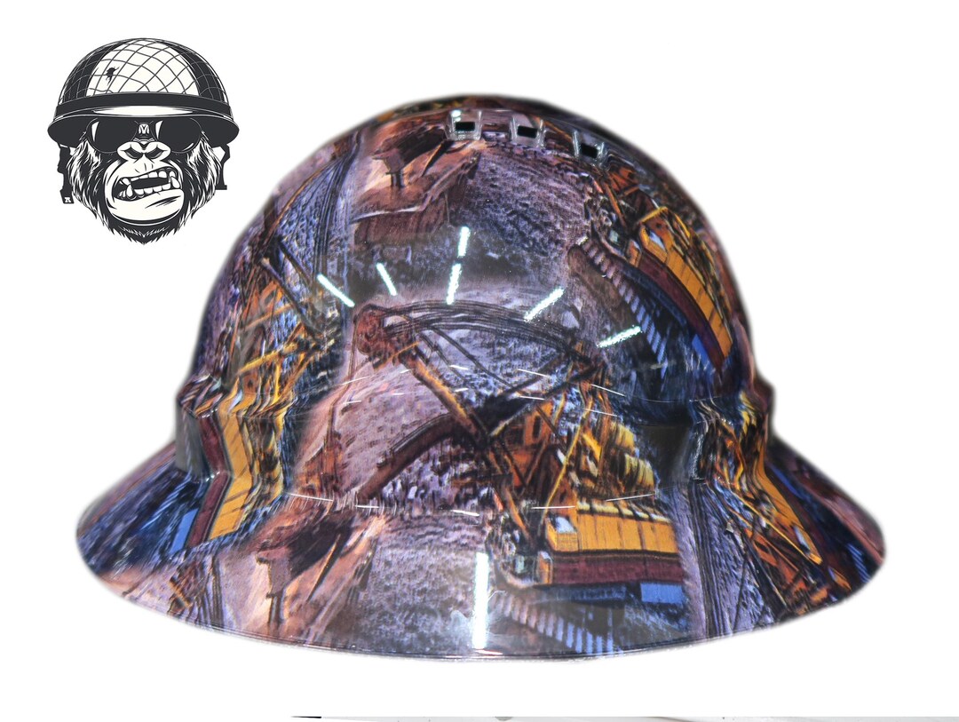 Custom Hydrographic Mining Construction Building Safety Hard Hat ...