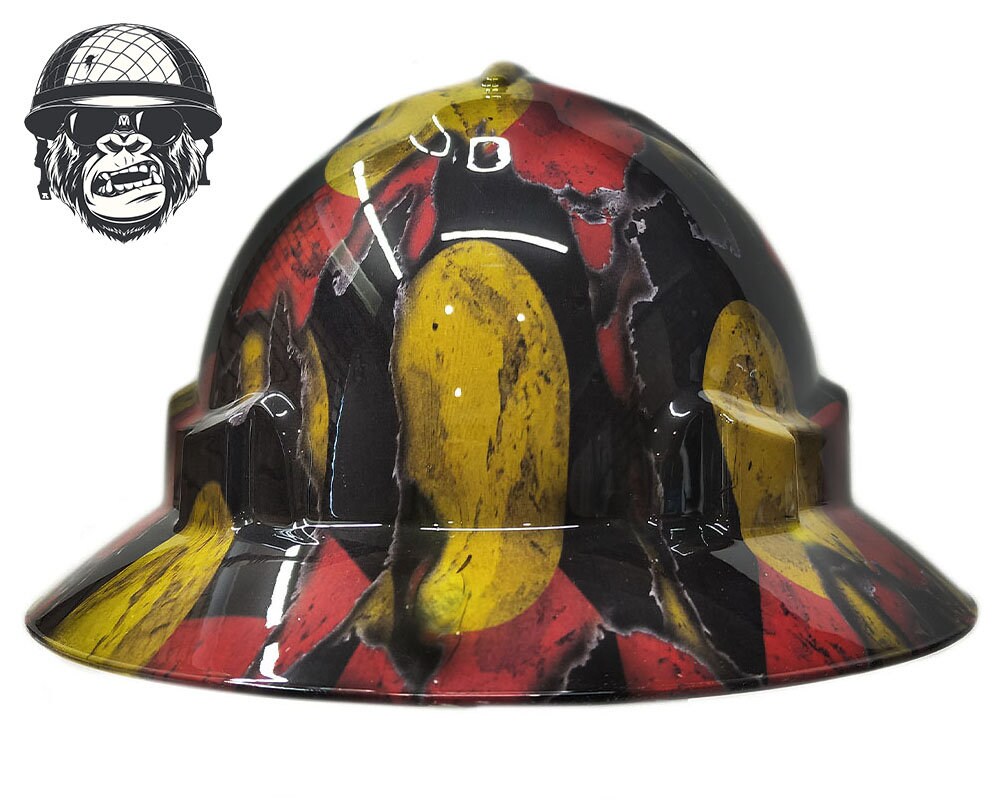 Custom Hydrographic Safety Hard Hat ABORIGINAL FLAG Pro - Etsy