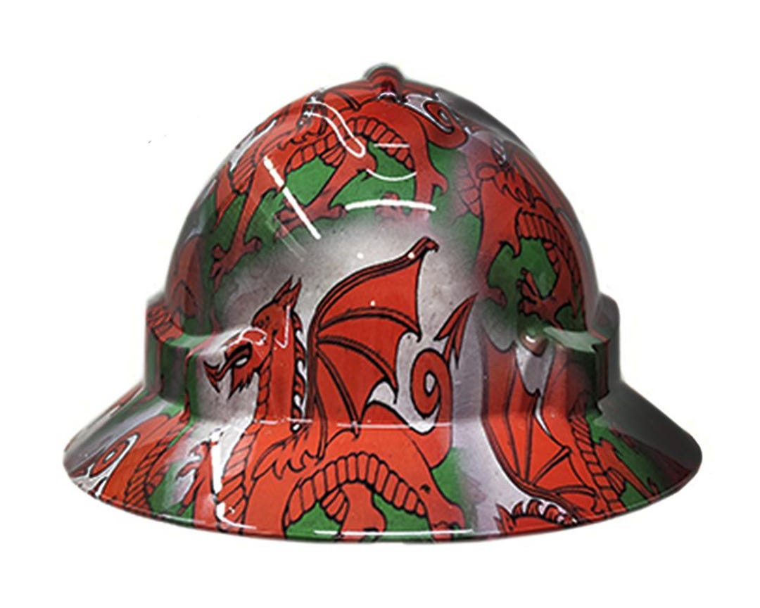 Custom Hydrographic Safety Hard Hat Flag - WALES Pro Choice Wide - Etsy UK