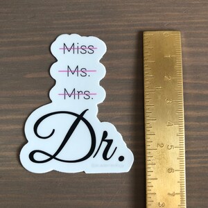 Miss/ms./mrs. Dr. Sticker - Etsy