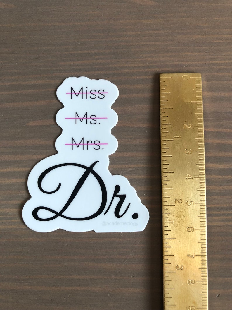 Miss/ms./mrs. Dr. Sticker - Etsy