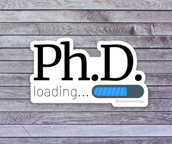 Ph.d. Loading... Sticker | Etsy