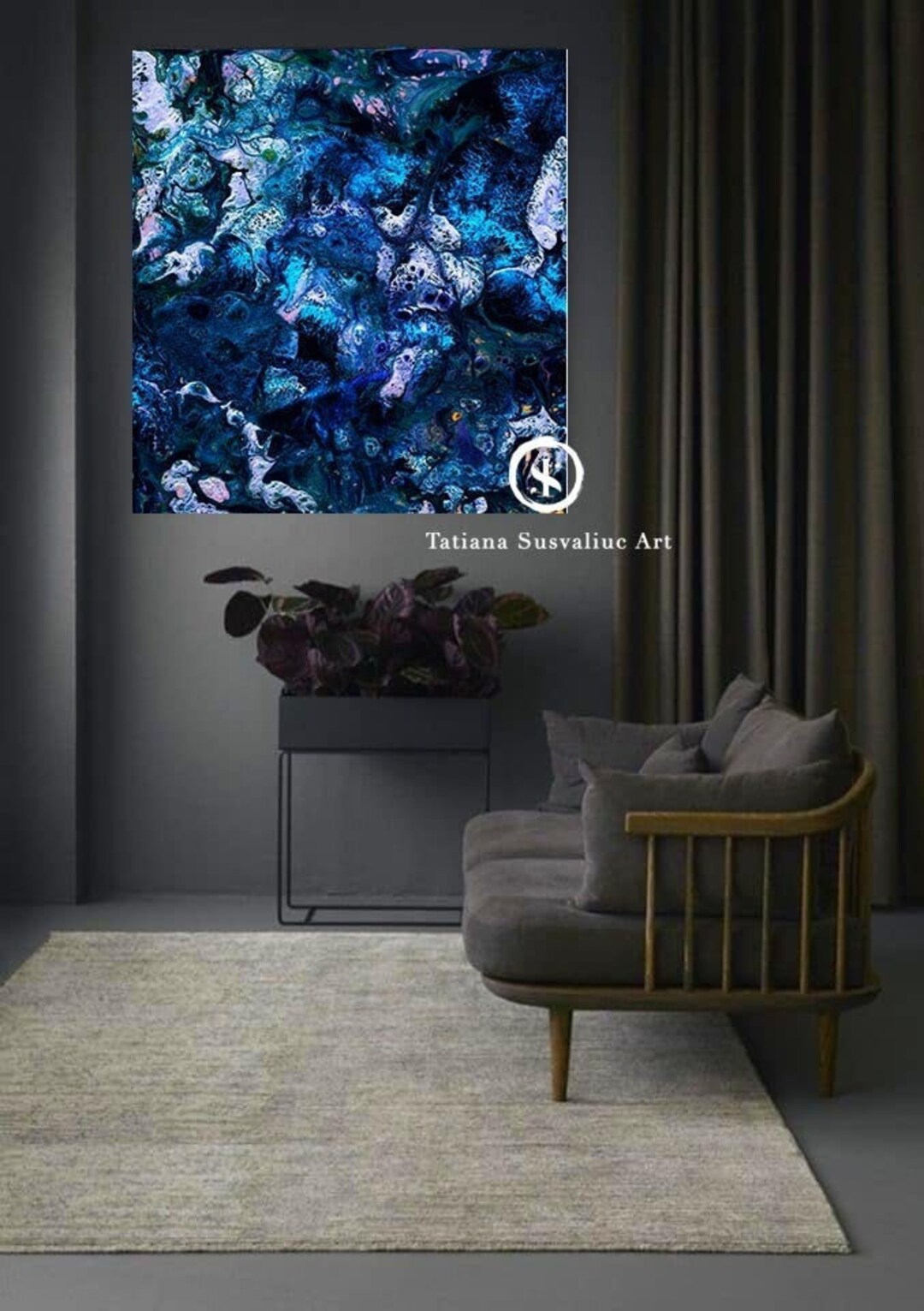 Blue Sparkle *** Resin Painting, Resin Art, Fluid Artwork, Fluid ...