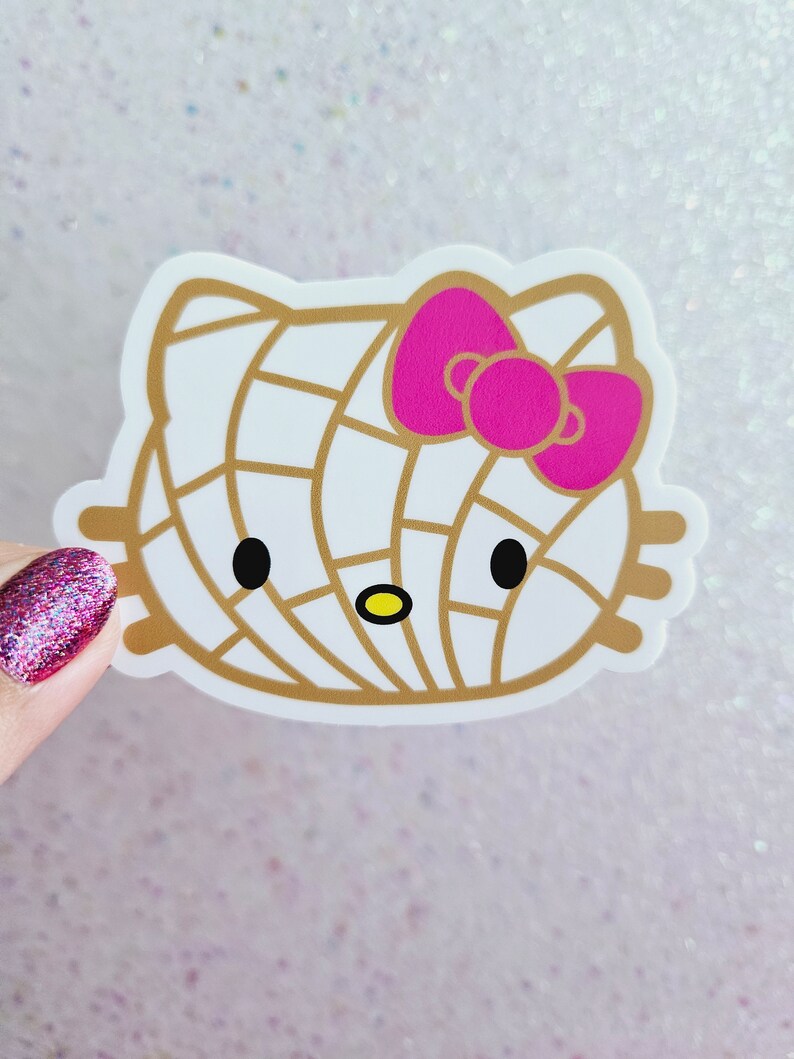 Kitty Concha Sticker Mexican American Concha conchita pan - Etsy